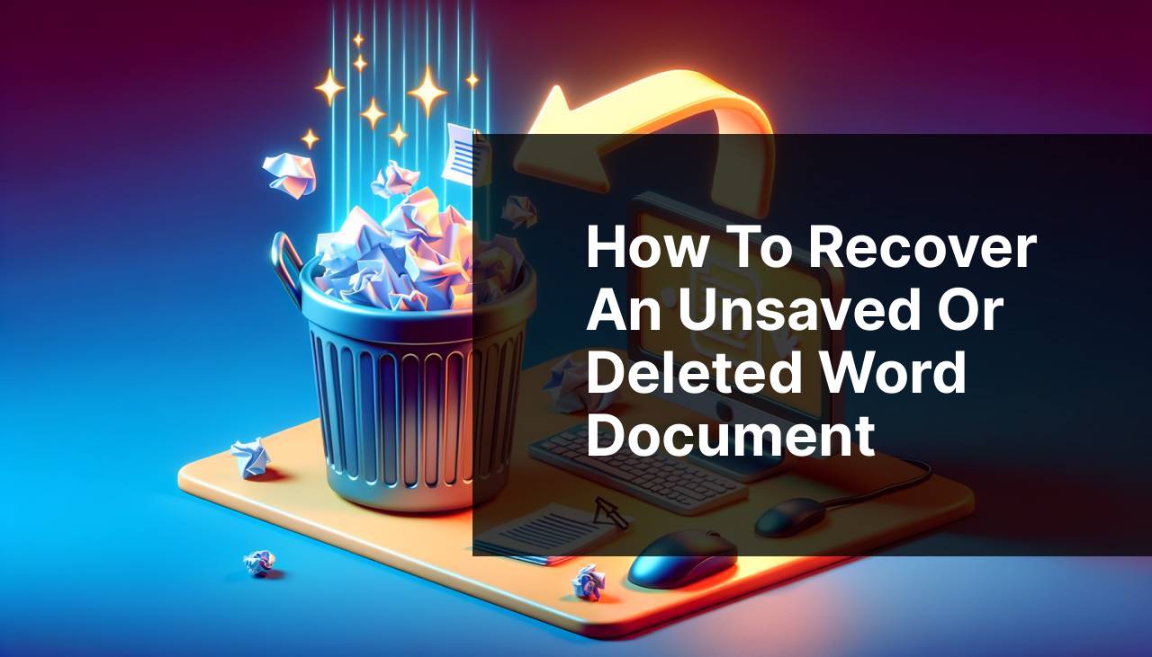 How to Recover an Unsaved or Deleted Word Document [2024]